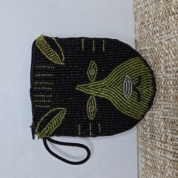 No Brand | Bags | Vintage Beaded Cat Coin Purse | Poshmark